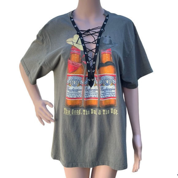 Delta | Tops | Delta Pro Weight Crisscrossed Budweiser Beer Tshirt ...